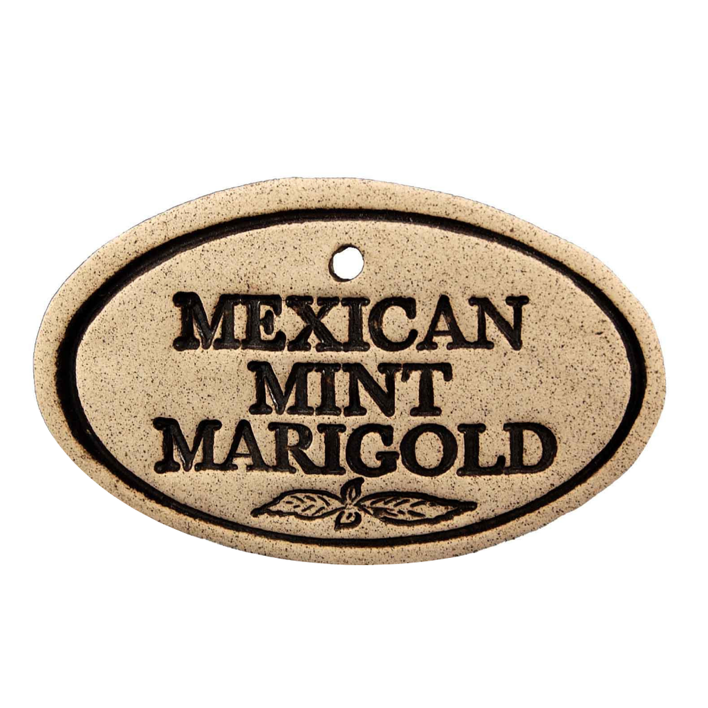 Mexican Mint Marigold | Handmade Garden Marker – Amaranth Stoneware Canada