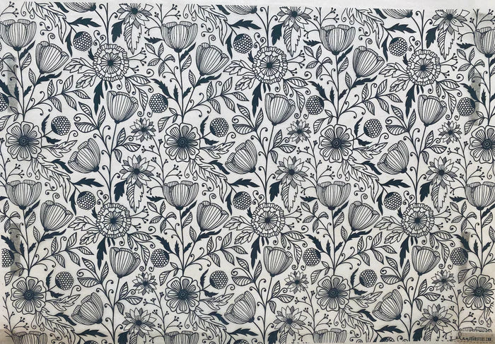 Flower Doodle - Underglaze Transfer Sheet by Elan Pottery – Amaranth ...